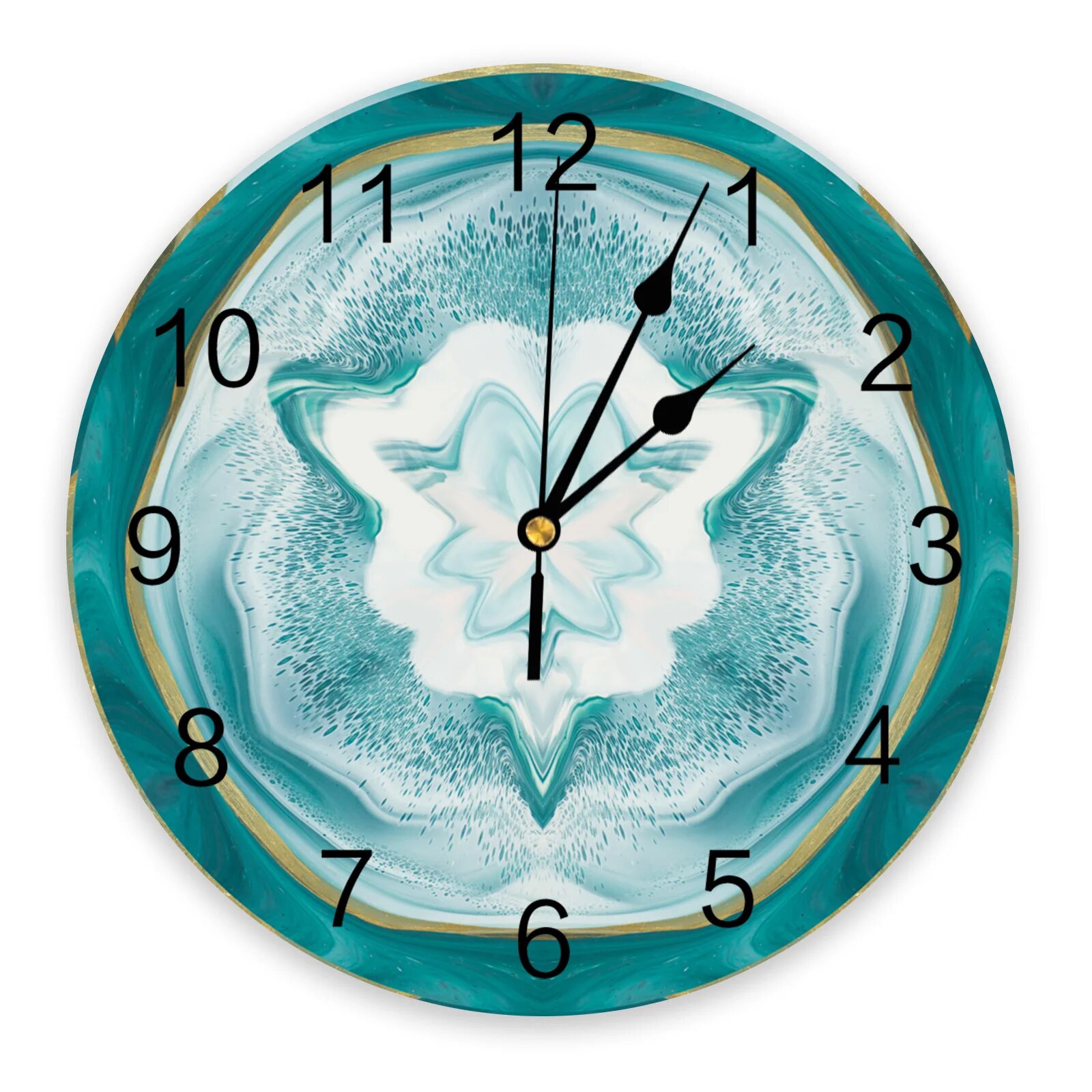 wall clock Marble Texture Ink Line Wall Clocks Living Room Decoration ...