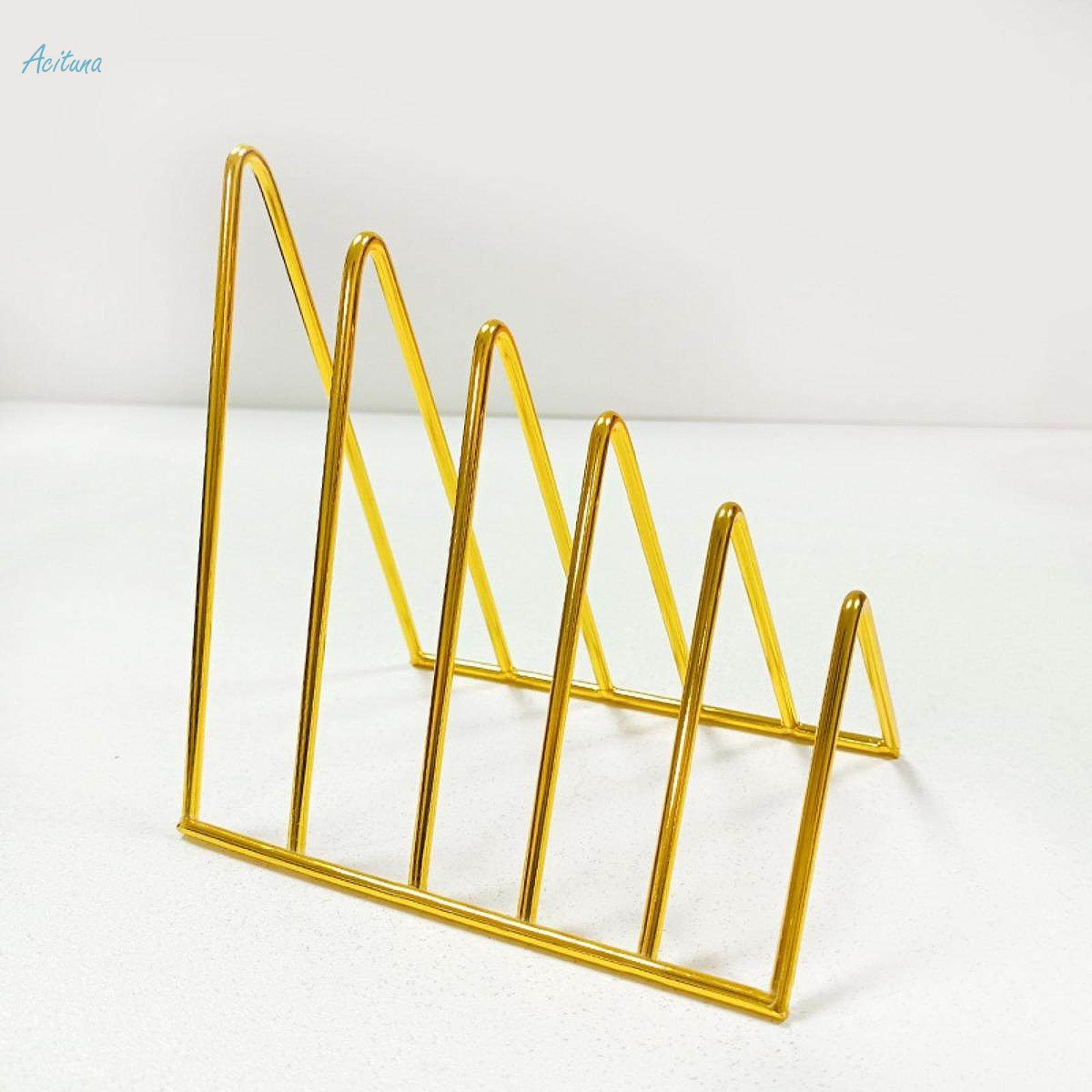 Bookend Organizer Binder Book Stopper Desk Triangle Bookshelf File ...