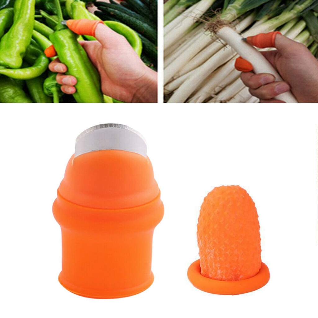 QUANBU Gardening Silicone Thumb Knife with Finger Cots Thumb Knife ...
