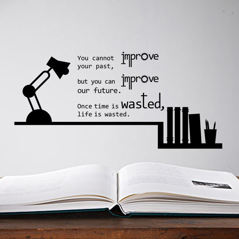 Inspirational Proverbs Wall Sticker Removable PVC Mural Decals Study ...