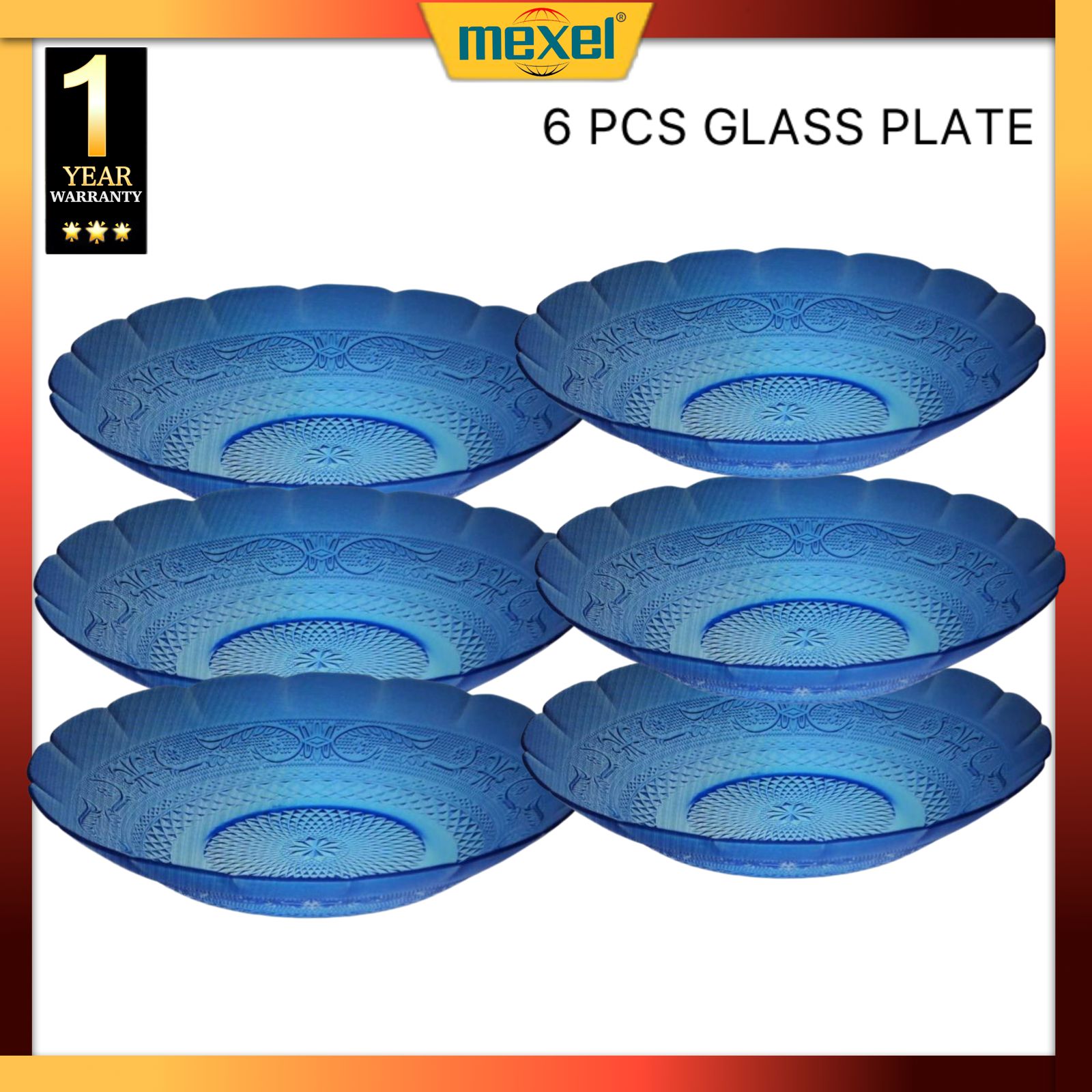 6Pcs Glass Plate Color | Daraz.lk