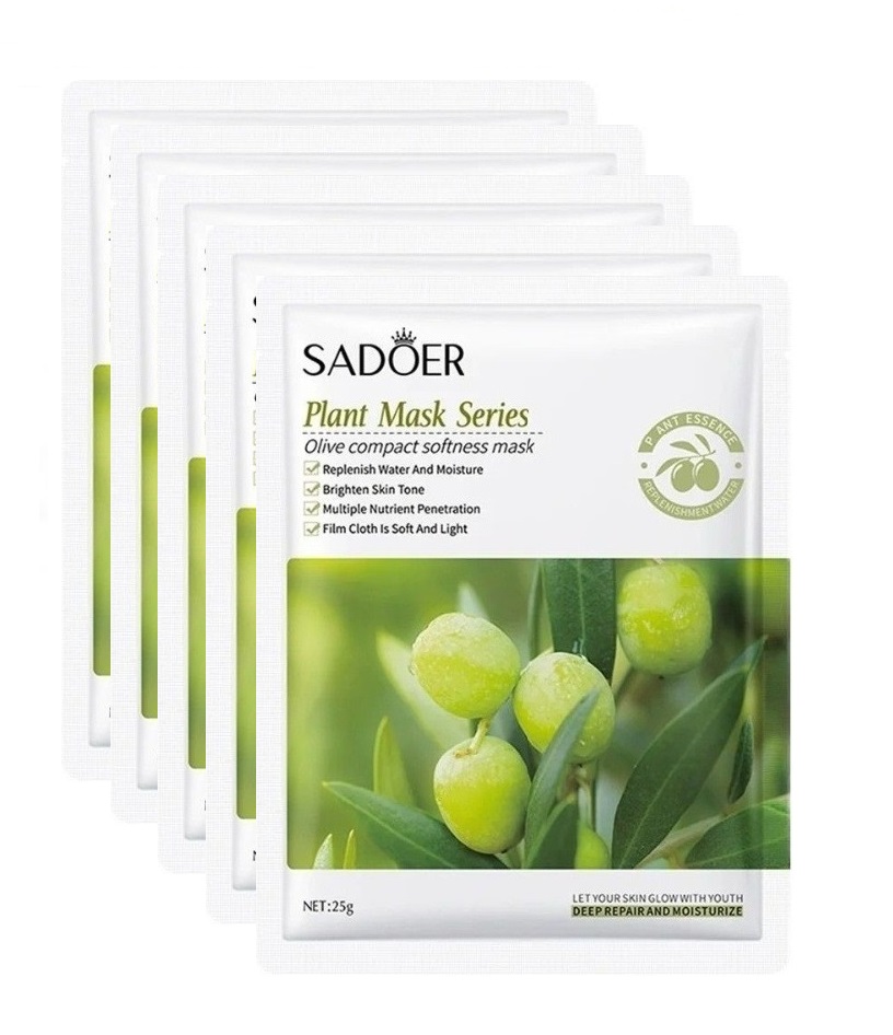 SADOER Plant Mask Series Facial Mask Sheet 5 pcs Pack - Suitable for ...