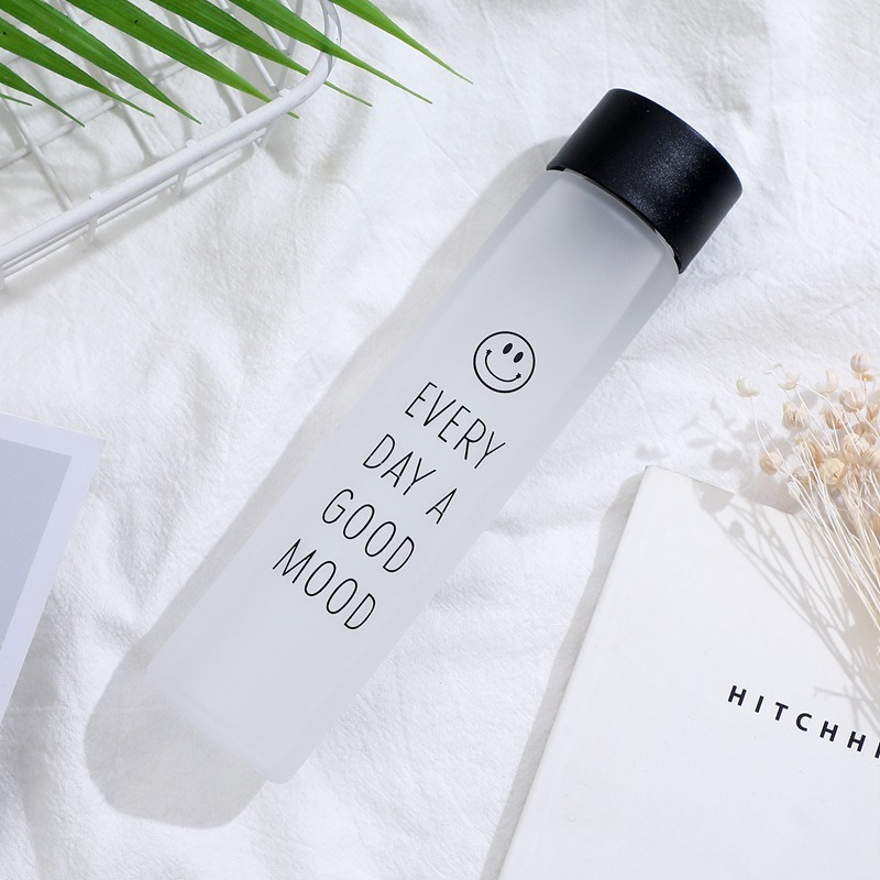 360ml Portable Frosted Glass Water Bottle Drink Bottle Water Container ...