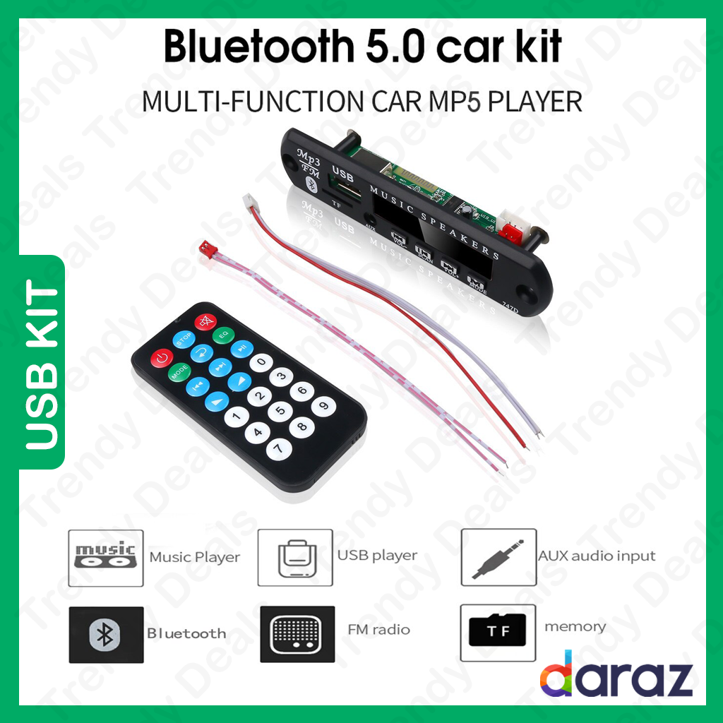 USB Bluetooth MP3 WMA FM AUX Decoder Board Audio Kit with Remote and ...