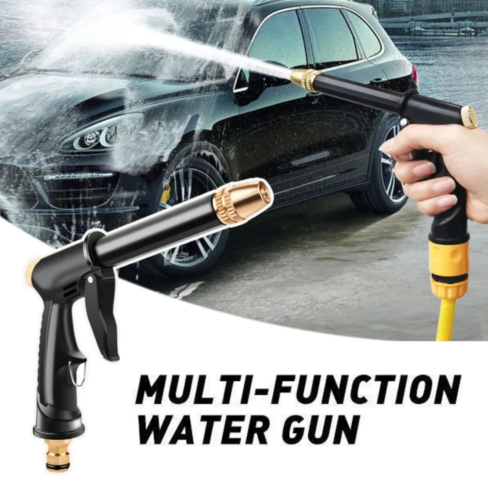 High Pressure Water Spray Gun Long Nozzle Sprinkler Cleaning Car Wash ...