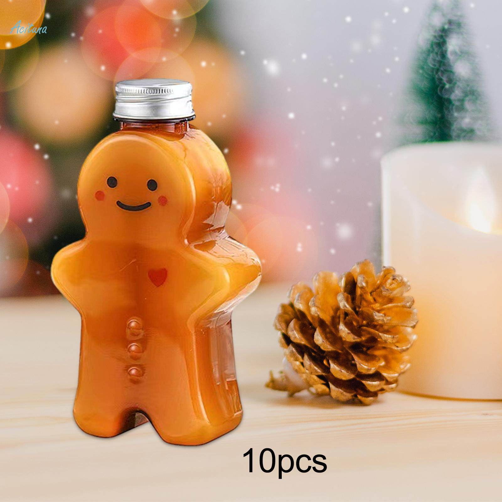 10 Pieces Empty Juice Bottles Gingerbread Man for Drinking Fridge Juice Bars | Daraz.lk