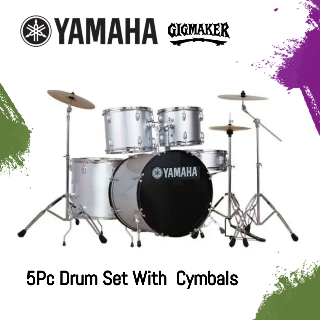 YAMAHA Gig maker 5Pc Acoustic Full Drum Set With Cymbals & Seat | Daraz.lk