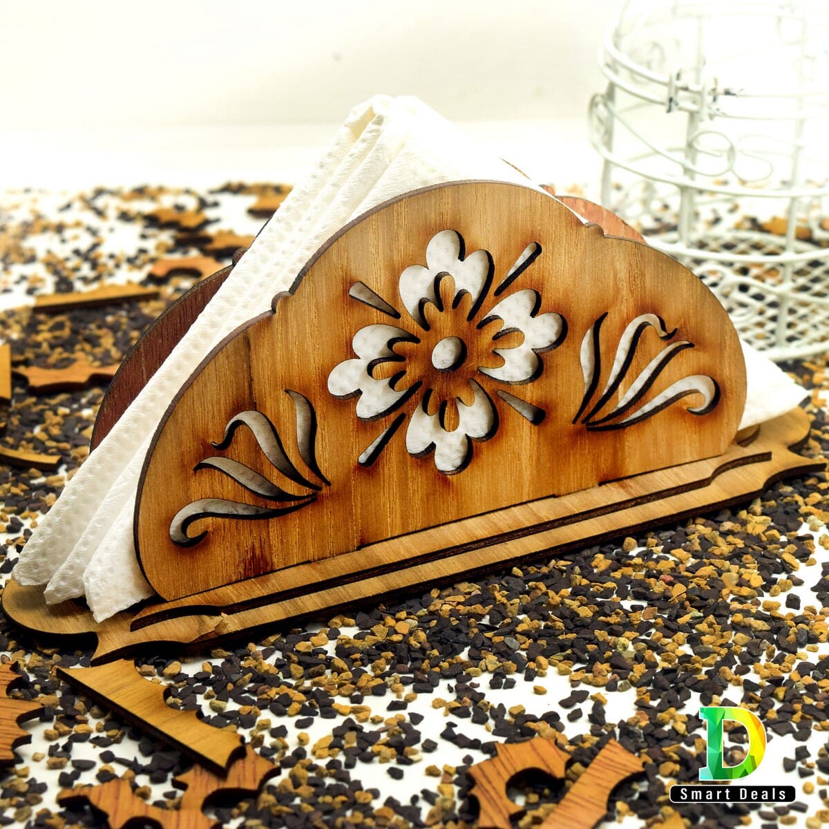 Wooden Paper Napkin Holder for Dining Table Tissue Holder, Wooden Paper ...