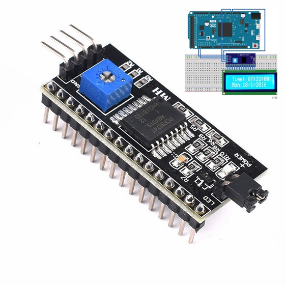 1pcs Iic I2c Twi Spi Serial Interface Board Port Module For Arduino 1604 2004 Lcd1602 Adapter