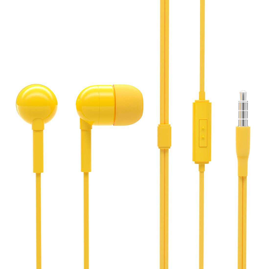 Colorful Music Wired In Ear Earphones With Mic Yellow | Daraz.lk