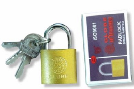 Pad Lock 20MM and 30MM (Globe) brass Painted. (Small Size) Suitable for ...