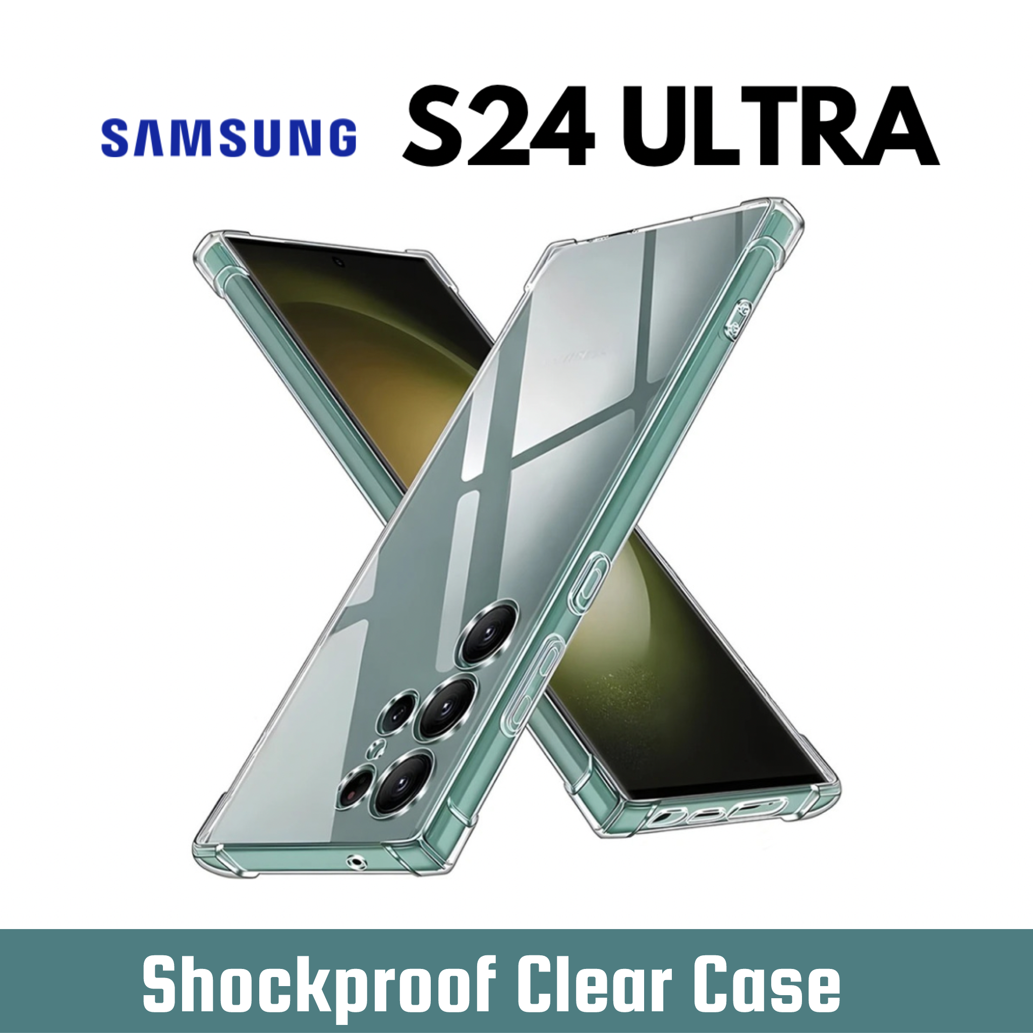 Samsung Galaxy S24 ULTRA Shockproof Case - Transparent Protective Clear ...