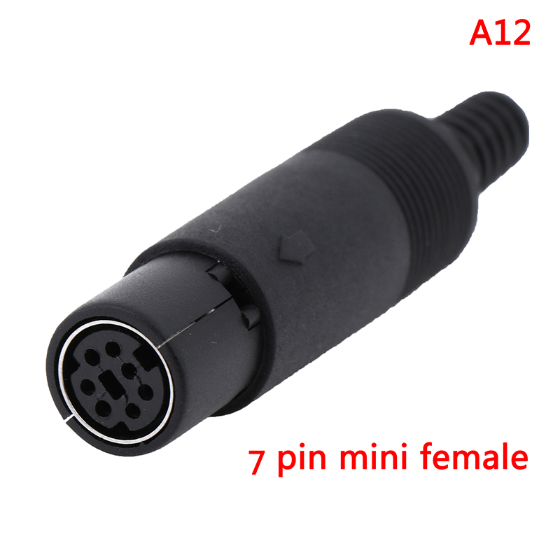 Mini DIN Plug Socket Connector 3/4/5/6/7/8 PIN Chassis Cable Mount Male ...