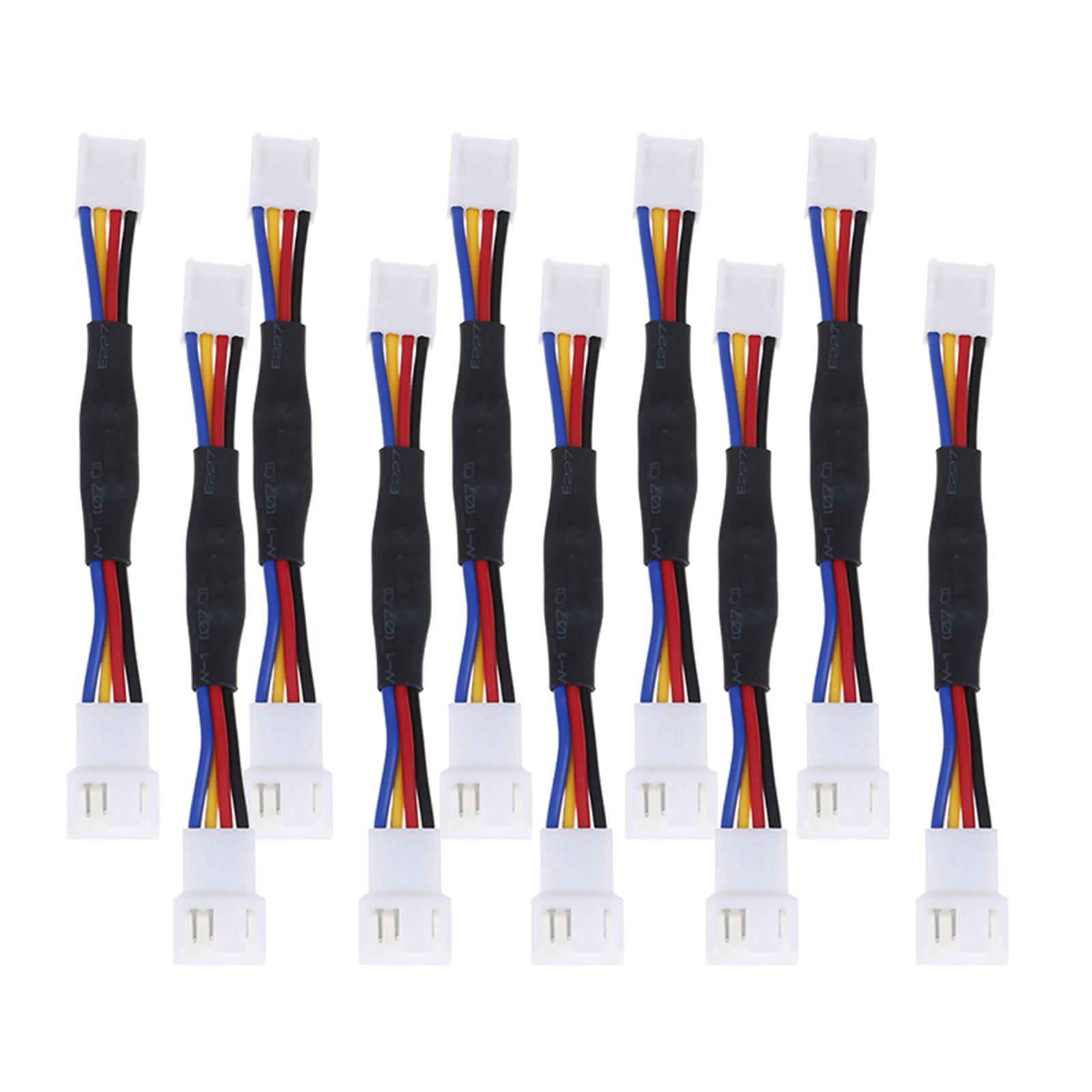 10pcs 4Pin Fan Connector PWM Reduce Fan Male to Female Cable | Daraz.lk