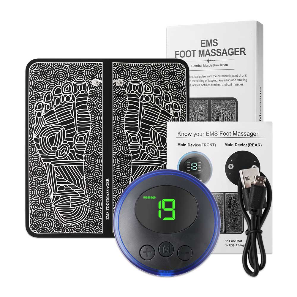Tens Foot Massager Mat Electric EMS Portable Foldable Pad Relief Pain ...