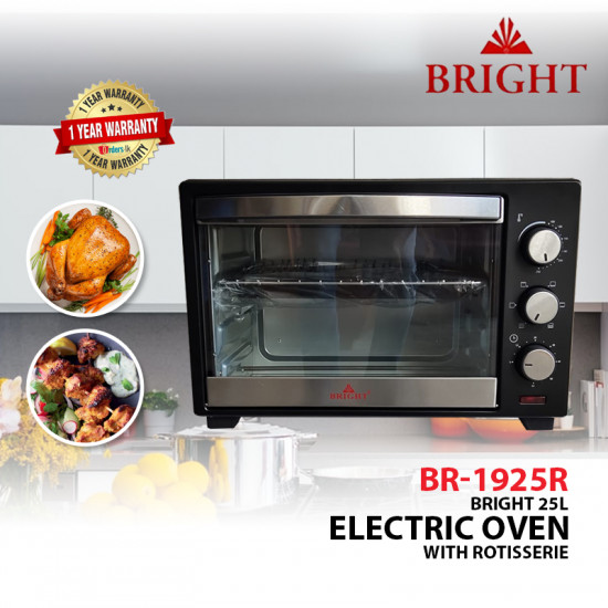 Bright 25L Electric Oven with Rotisserie – BR-1925R with warranty ...