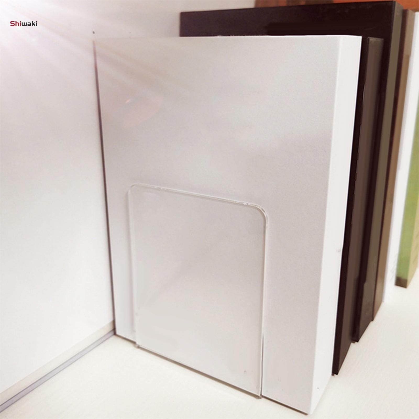 Acrylic Bookend for Shelves Books Stopper Non Slip Book Support Clear ...