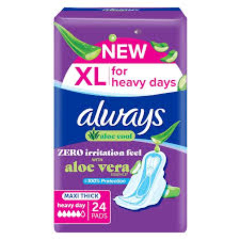 Always Aloe Cool Zero Irritation Maxi Thick 24 Pads | Daraz.lk