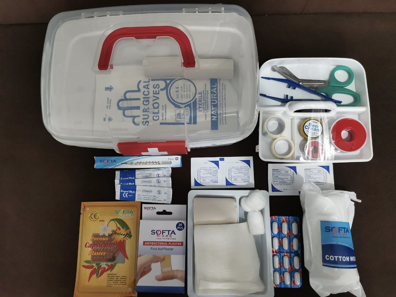 First Aid Box (Portable) full kit with Medicine) | Daraz.lk