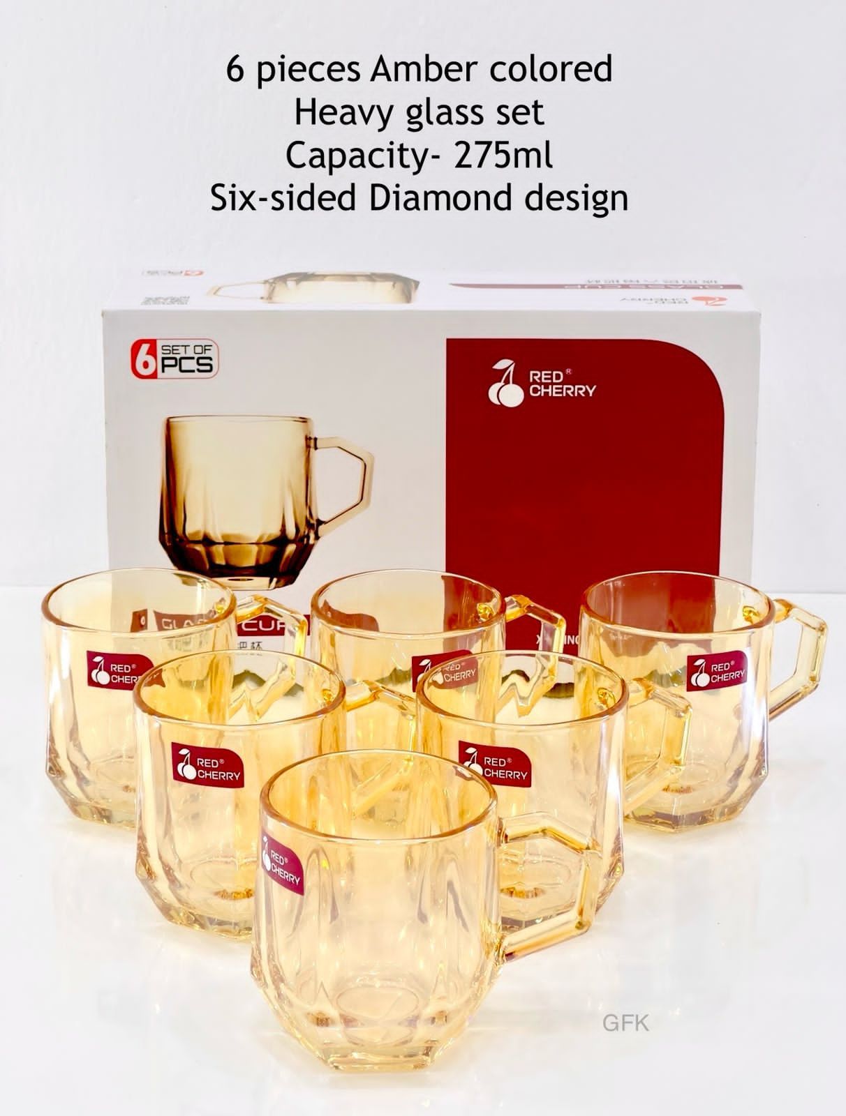 Buy Luxury Diamond Shape Crystal Glass Cup Set / Clear Diamond