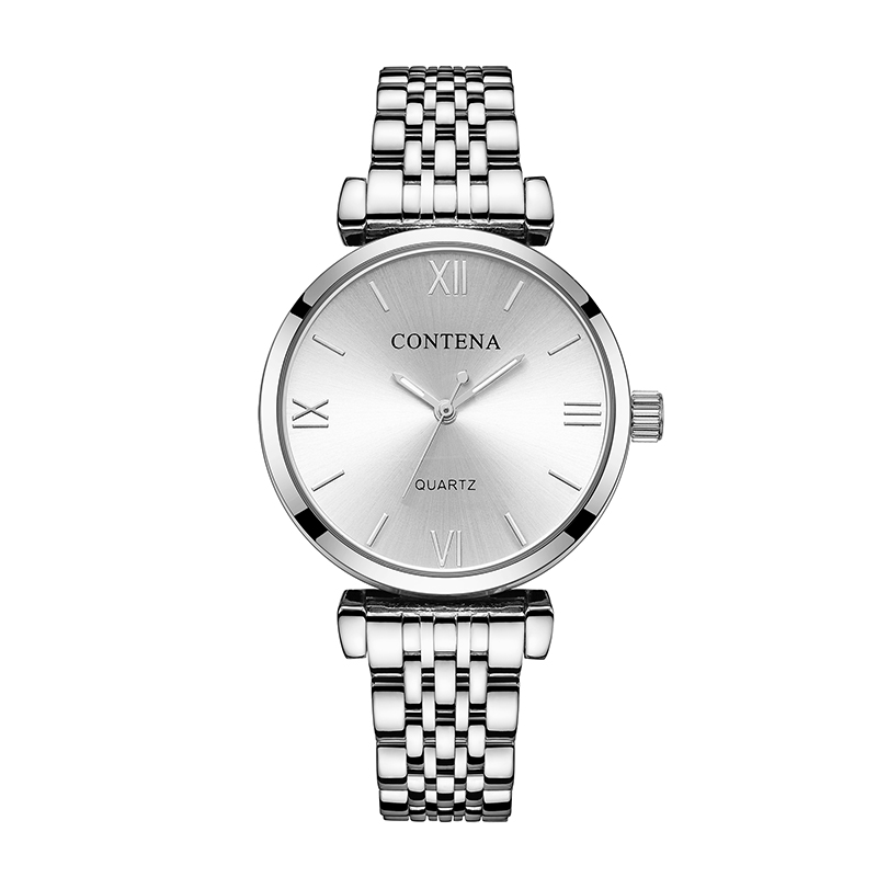 Stainless Steel Luxury Ladies Watch Quartz Analog Business Chain Casual ...