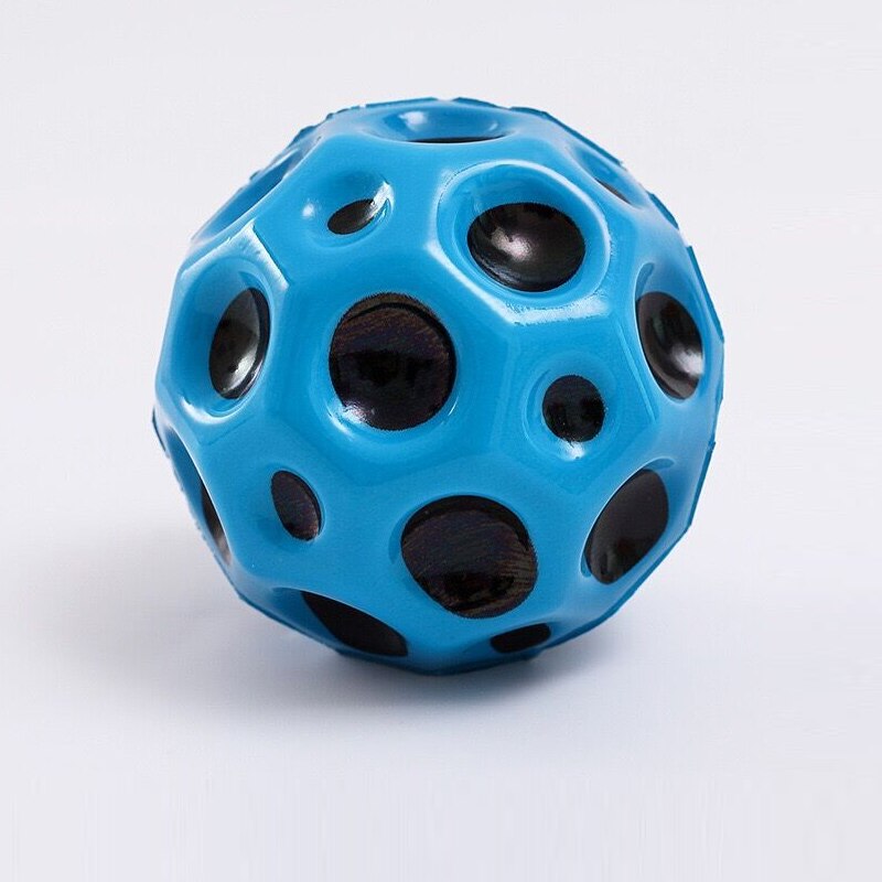 High Resilience Hole Ball Soft Bouncy Ball Anti-fall Moon Shape Porous ...
