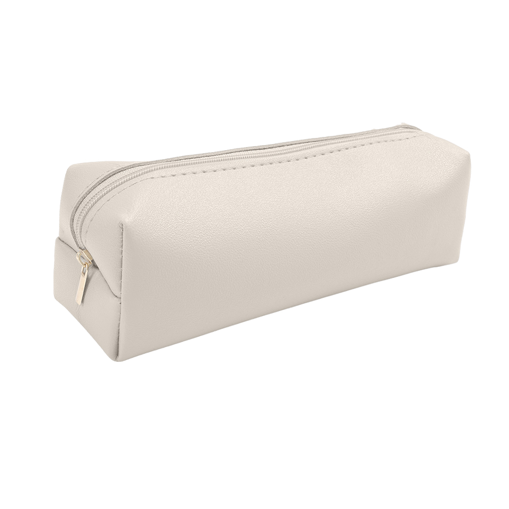 PU Leather Pen Pencil Bag Simple Vintage Color Case Storage Pouch for ...