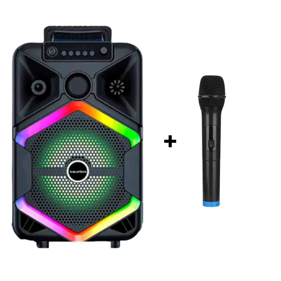 CS-0812 Portable Wireless Bluetooth Speaker with Led Light RGB WIth Mic ...