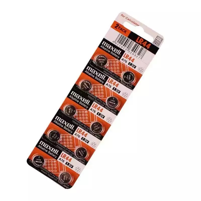 10 pcs x Maxell LR 44 (A76) 1.5v button cell Lithium battery for ...