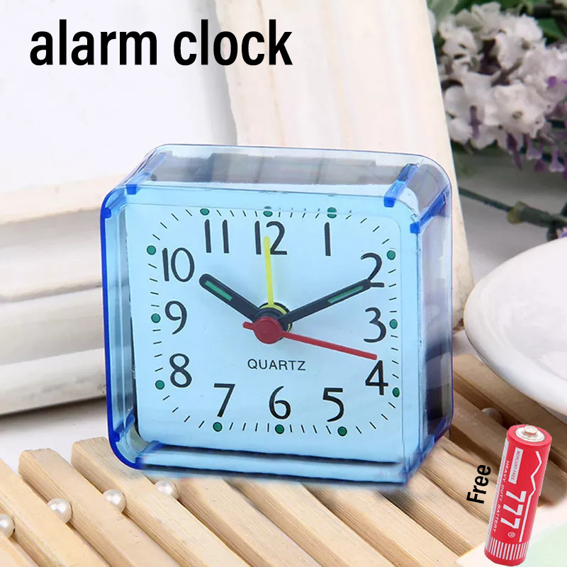 Alarm Clock Analog Clock Mini Cute Metal Small Creative Student Clock ...