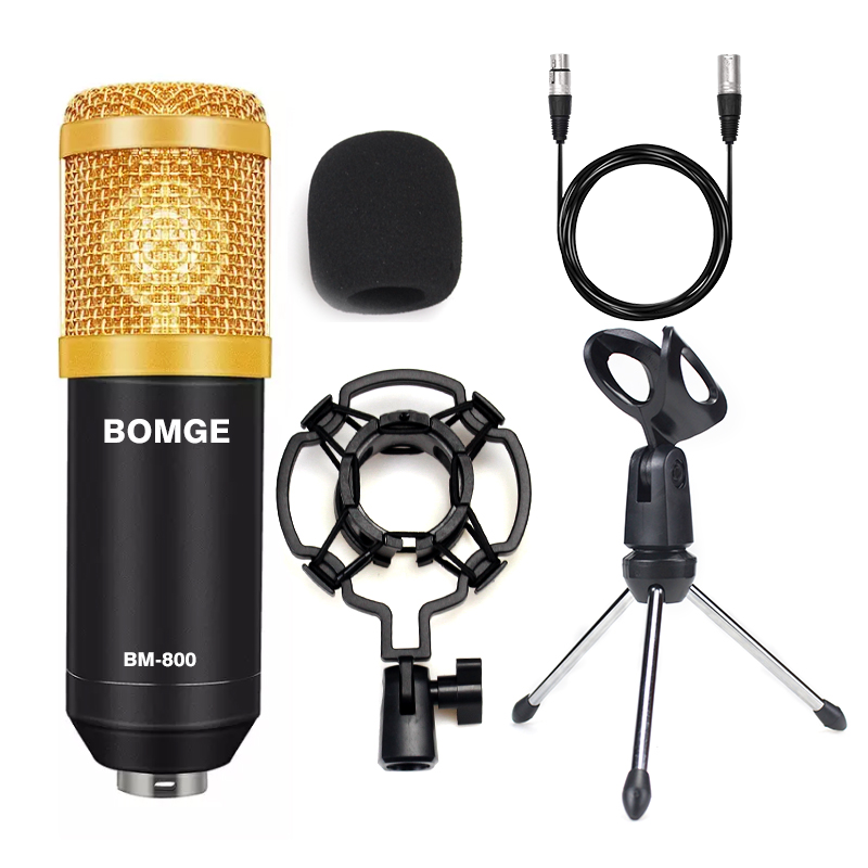 BM 800 microphone 48V phantom power microphone for PC computer bm800 studio microphone condenser ...
