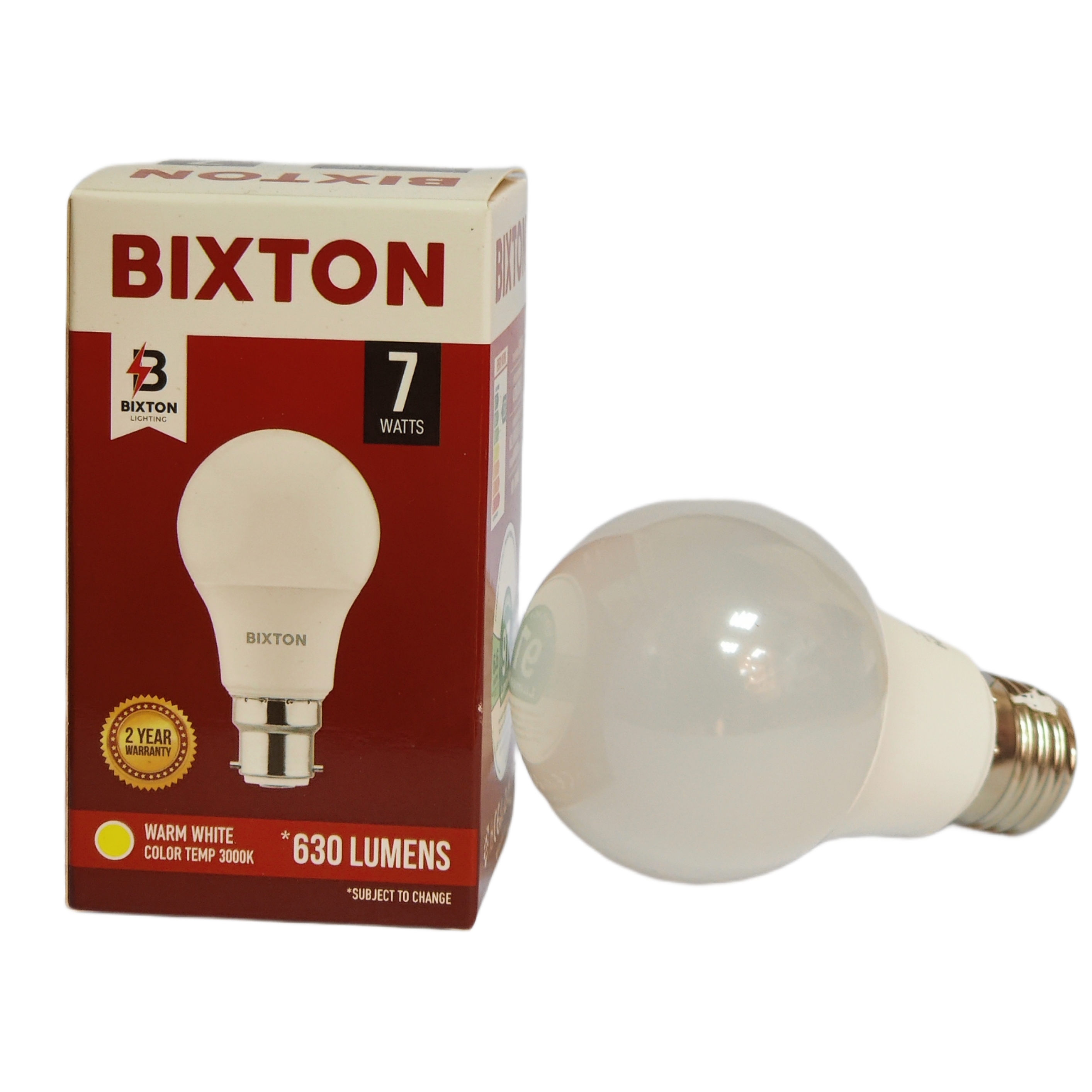BIXTON 4.8W, 7W, 9W, 12W, 15W, 18W 2Years Warranty 6500K Pin Type Bulb ...