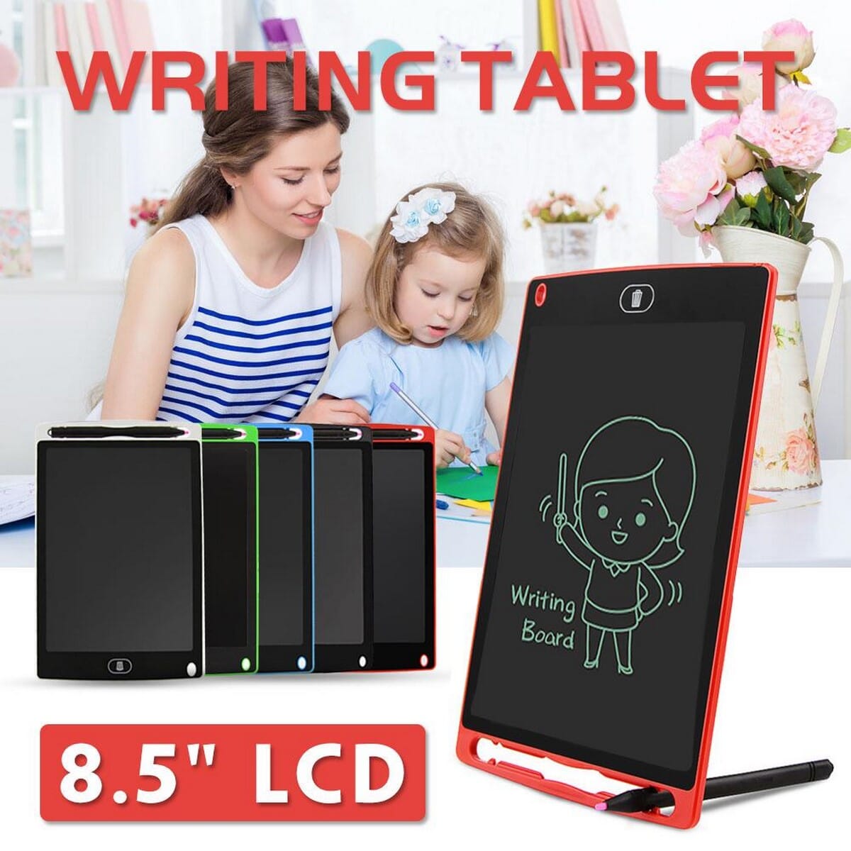 LCD Writing Tablet SmartSmith® 8.5'' Writing Drawing Board Tablet ...
