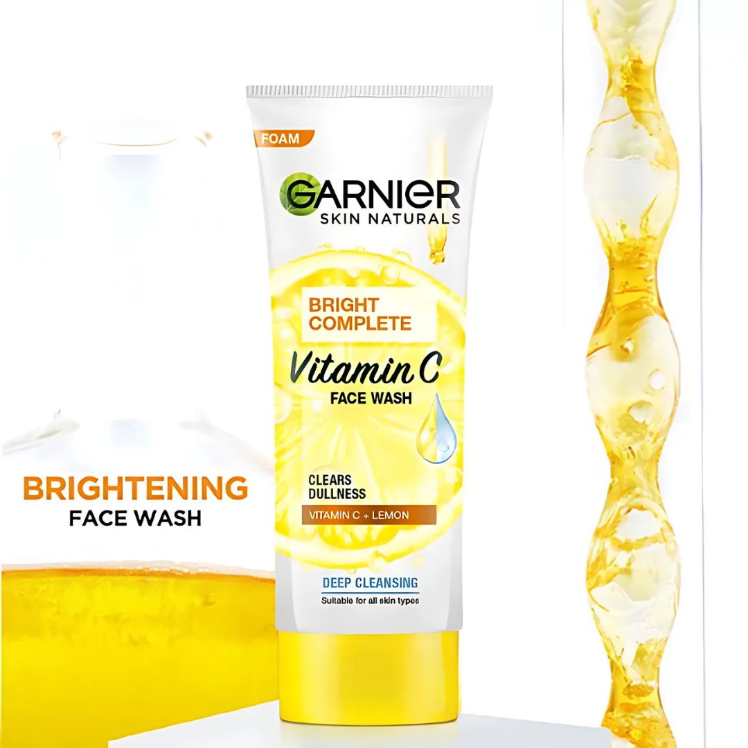 Garnier Bright Complete Vitamin C +Lemon Face Wash - 50g | Daraz.lk