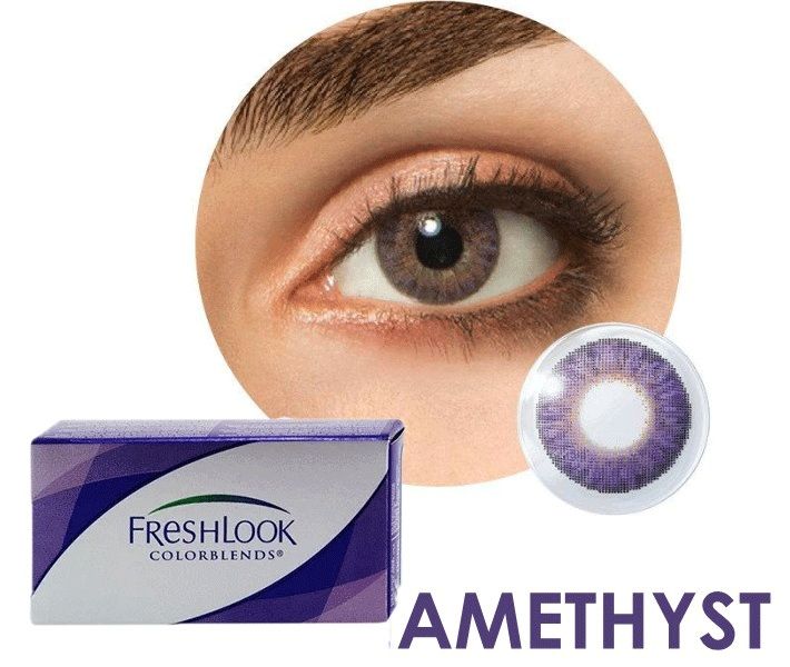 Full Set of AMETHYST Color FRESH LOOK Acl Blends Contact Lens with Made ...