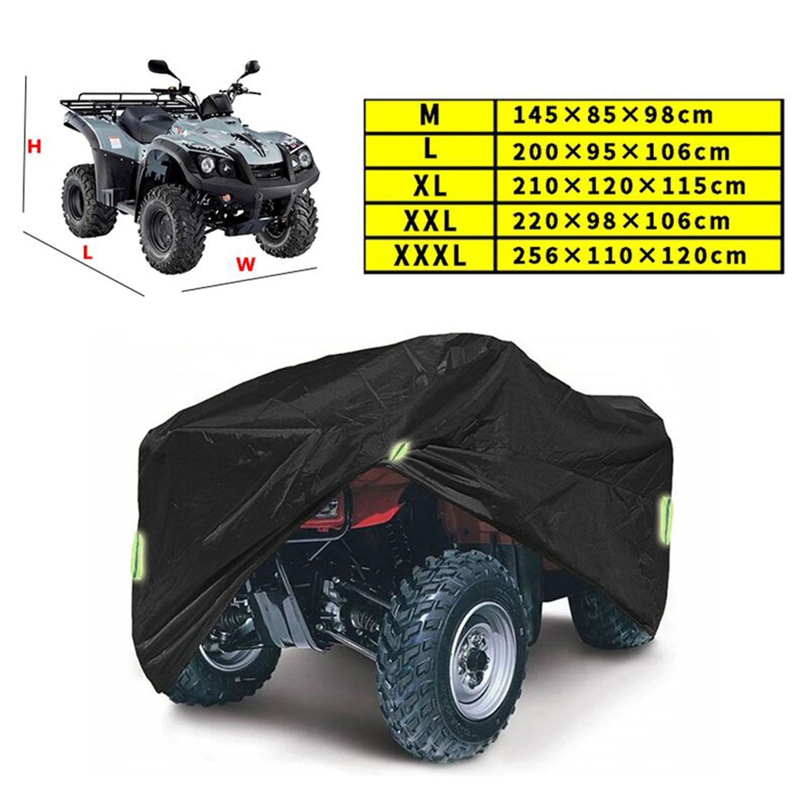 Quad Bike ATV Cover Universal 190T Waterproof Resistant Dustproof Anti ...