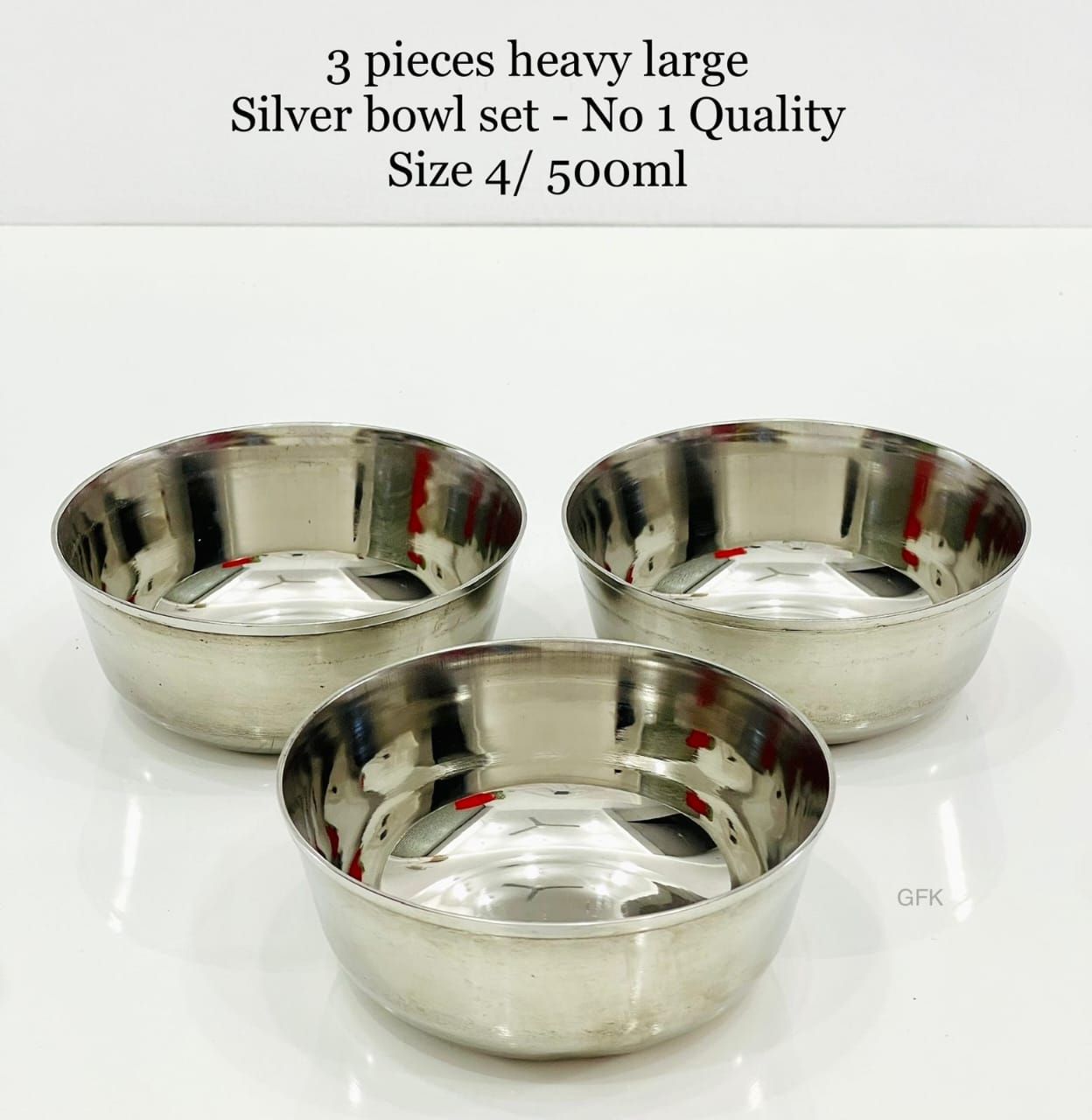 Buy 3 Pieces Heavy Bowl Set / Heavy Large / 500ml Best Quality