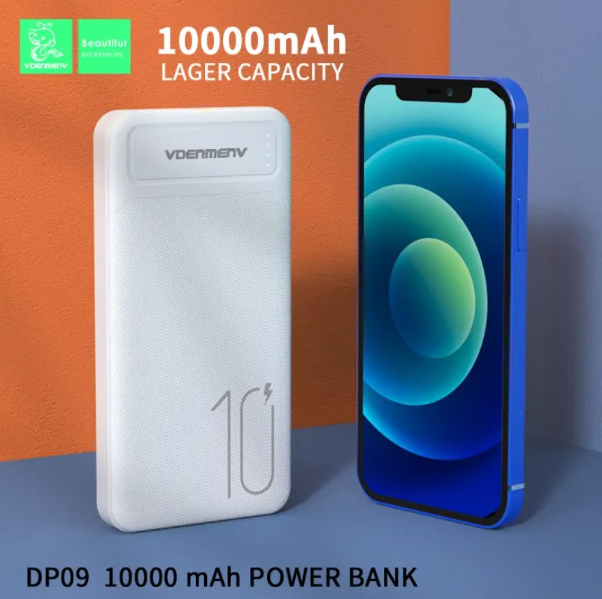 Denmen DP09 10000mAh Portable Charger with 2-in-2 Connectivity | Daraz.lk