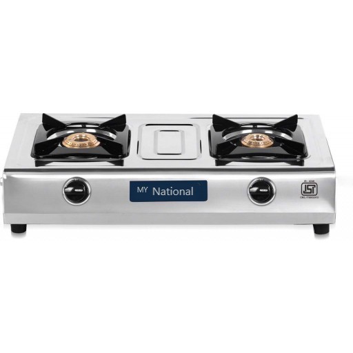 My National 100% STAINLESS STEEL Body 2 burner Indian gas cooker with ...