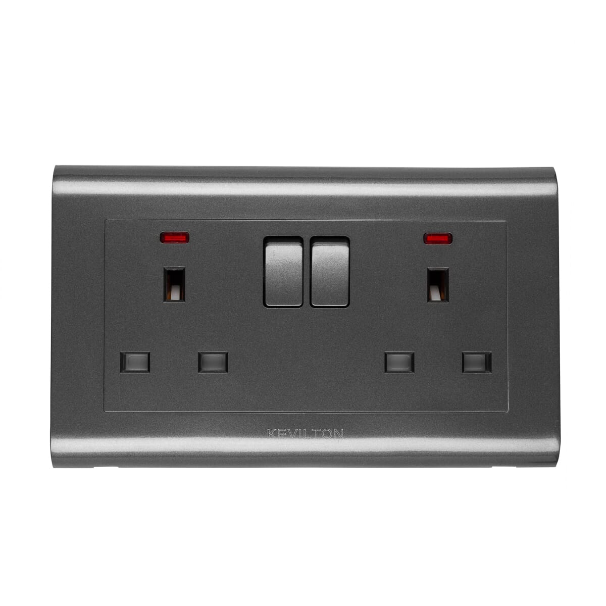 Modular Black 13 Amp Twin Socket Outletwith Neon | Daraz.lk