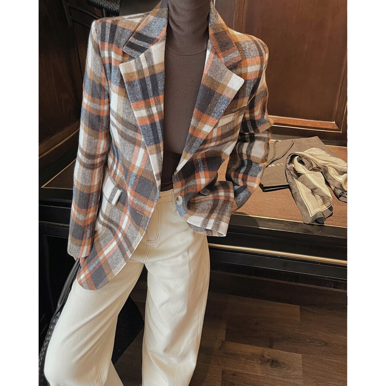 2022 Winter Women Trench Coats Heavy Woolen Tweed Jackets Blazers ...