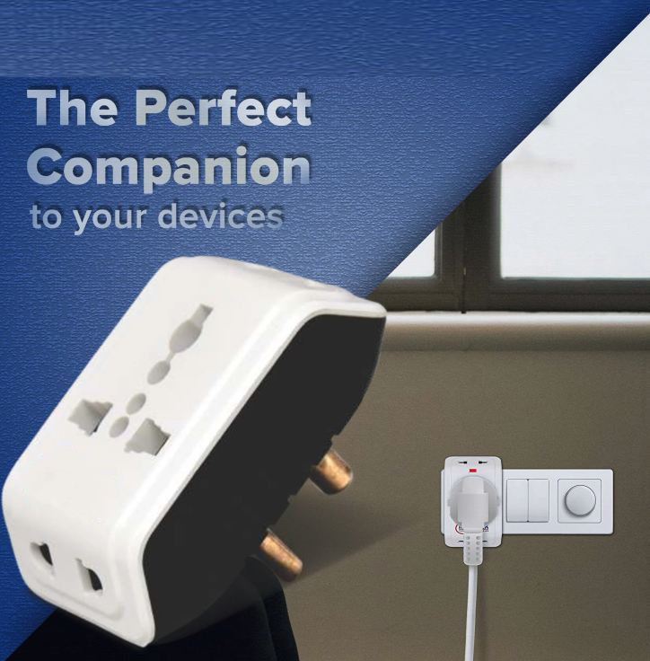 3 in 1 Universal Multiplug Adaptor, 6A, 240V -Made in India | Daraz.lk