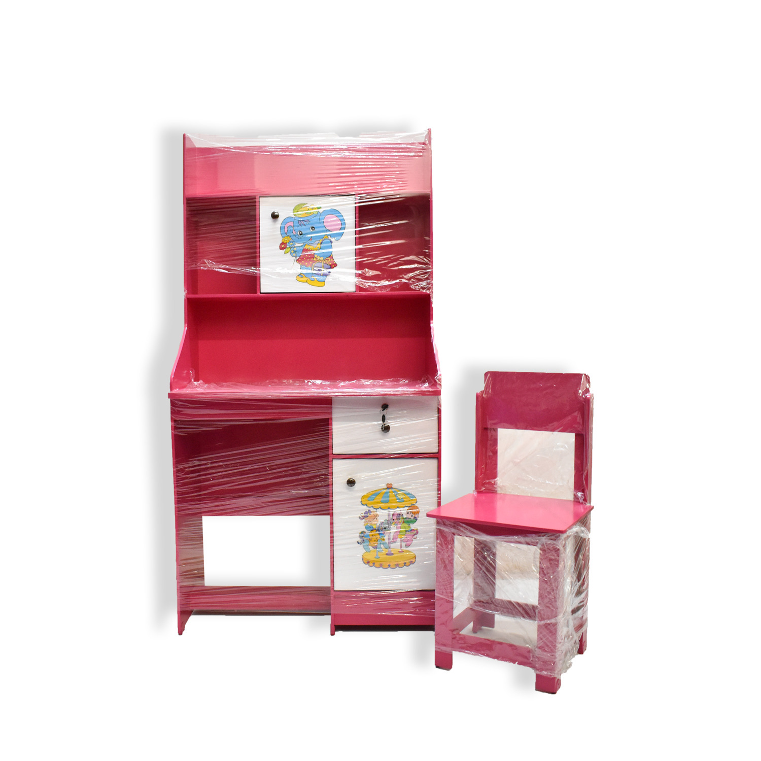Baby Writing Table & Chair With Racks & Darwers | Daraz.lk