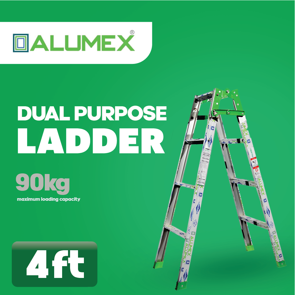 Alumex Dual Purpose Fordable Aluminium Ladder - 4 Feet | Daraz.lk