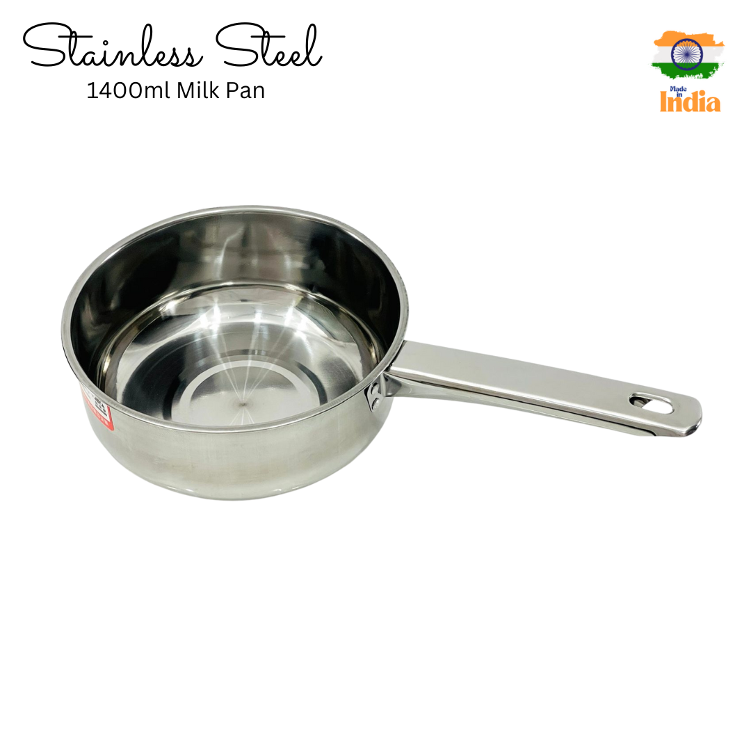 High-Quality Stainless steel Milk Pan 1400 ml Made in India | Daraz.lk