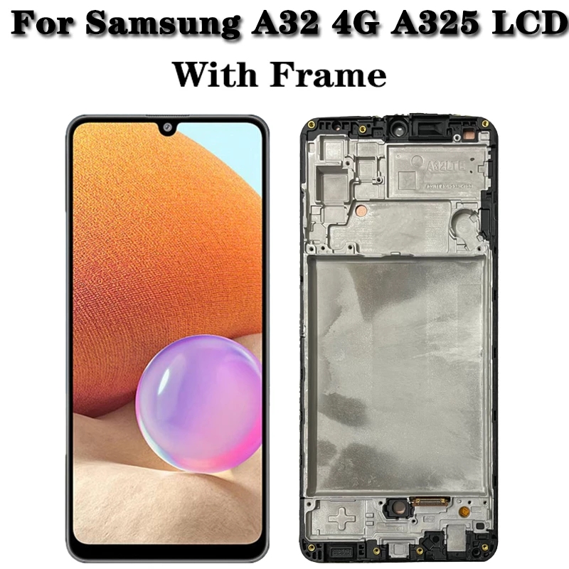 LCD With Frame For Samsung Galaxy A32 4G A325 A325F A325M A325F/DS Display Touch Screen ...