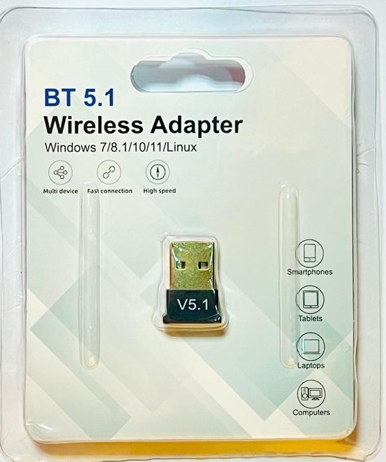 Wireless BT Adapter, BT, 5.1 USB Adapter Dongle Receiver for Pc | Daraz.lk