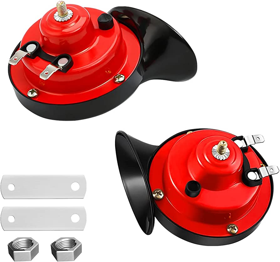 2PCS Type R Horn YH-7615 12V Vehicle Car Bike Three Wheel Pop Sound ...