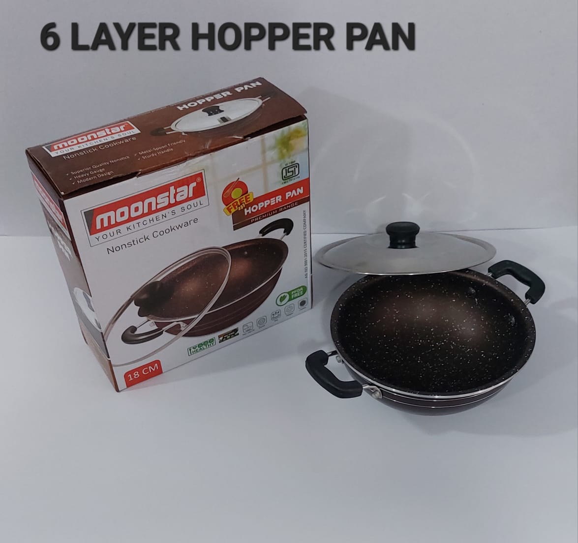 Moonstar your kitchen's soul Nonstick cookware 6 layer hopper pan ...
