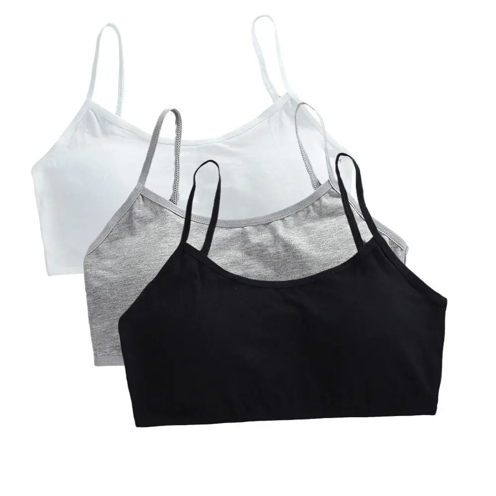 3pcs Teenage Girls Small Bras Young Children Underwears Student Girls ...